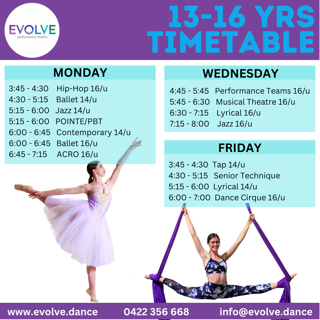 TEENS – EVOLVE PERFORMANCE STUDIOS